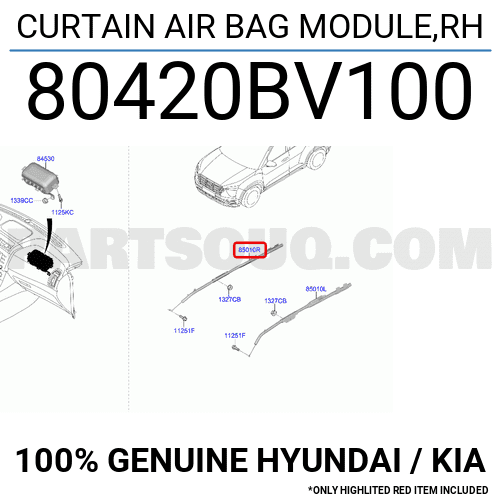 CURTAIN AIR BAG MODULE,RH 80420BV100 | Hyundai / KIA Parts | PartSouq