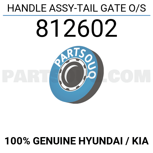 HANDLE ASSY-TAIL GATE O/S 812602 | Hyundai / KIA Parts | PartSouq