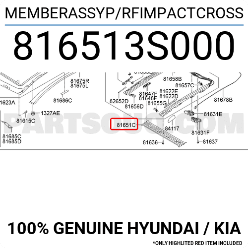 MEMBERASSYP/RFIMPACTCROSS 816513S000 | Hyundai / KIA Parts | PartSouq