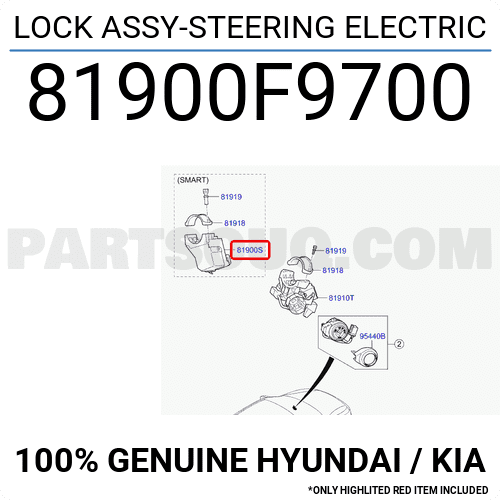 LOCK ASSY-STEERING ELECTRIC 81900F9700 | Hyundai / KIA Parts | PartSouq