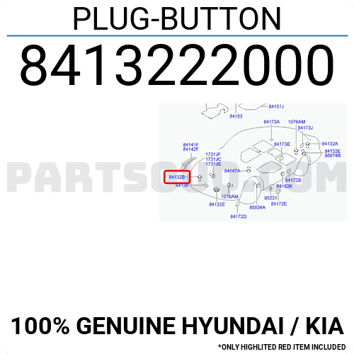 PLUG-BUTTON 8413222000 | Hyundai / KIA Parts | PartSouq