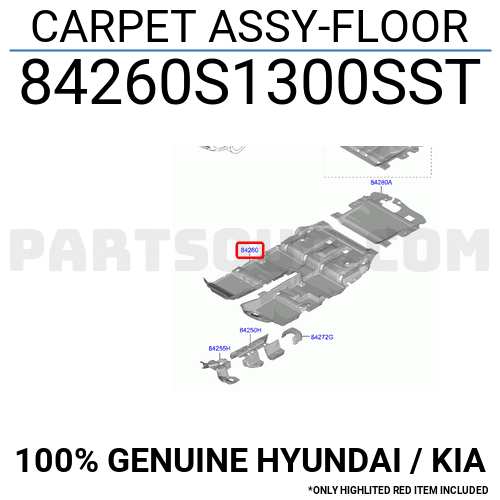 CARPET ASSY-FLOOR 84260S1300SST | Hyundai / KIA Parts | PartSouq
