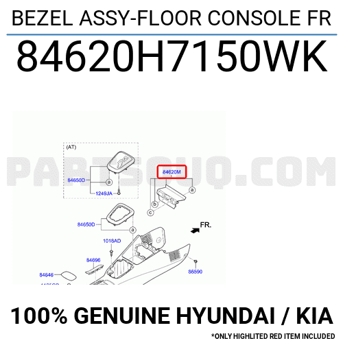 BEZEL ASSY-FLOOR CONSOLE FR 84620H7150WK | Hyundai / KIA Parts | PartSouq