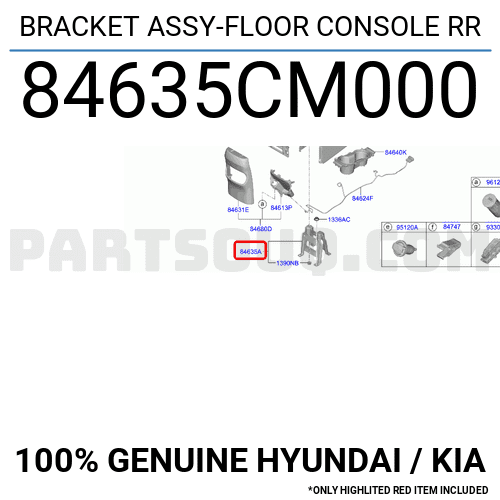 BRACKET ASSY-FLOOR CONSOLE RR 84635CM000 | Hyundai / KIA Parts | PartSouq