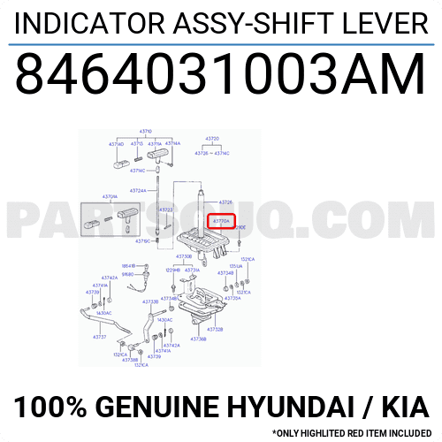 INDICATOR ASSY-SHIFT LEVER 8464031003AM | Hyundai / KIA Parts | PartSouq