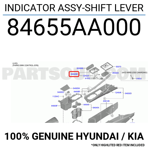 INDICATOR ASSY-SHIFT LEVER 84655AA000 | Hyundai / KIA Parts | PartSouq