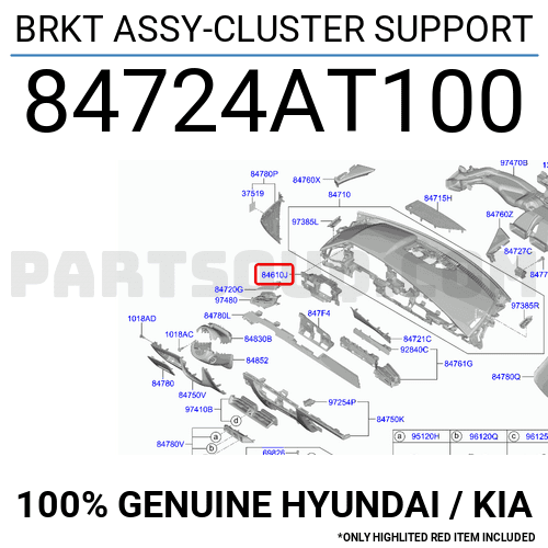 BRKT ASSY-CLUSTER SUPPORT 84724AT100 | Hyundai / KIA Parts | PartSouq