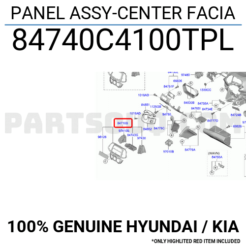 PANEL ASSY-CENTER FACIA 84740C4100TPL | Hyundai / KIA Parts | PartSouq