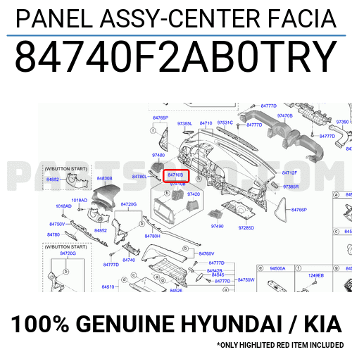 PANEL ASSY-CENTER FACIA 84740F2AB0TRY | Hyundai / KIA Parts | PartSouq
