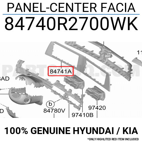 PANEL-CENTER FACIA 84740R2700WK | Hyundai / KIA Parts | PartSouq