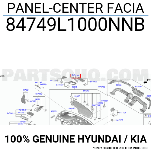PANEL-CENTER FACIA 84749L1000NNB | Hyundai / KIA Parts | PartSouq