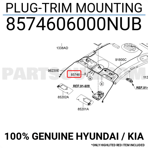 PLUG-TRIM MOUNTING 8574606000NUB | Hyundai / KIA Parts | PartSouq