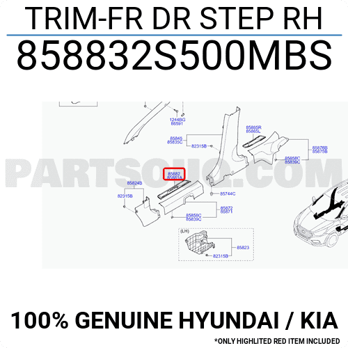 TRIM-FR DR STEP RH 858832S500MBS | Hyundai / KIA Parts | PartSouq