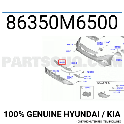 GRILLE ASSY - RADIATOR 86350M6500 | Hyundai / KIA Parts | PartSouq