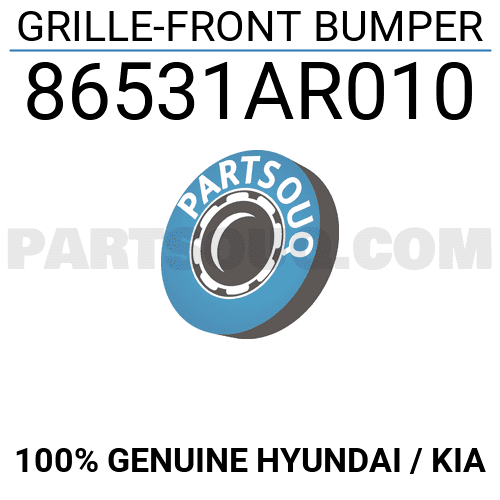 GRILLE-FRONT BUMPER 86531AR010 | Hyundai / KIA Parts | PartSouq