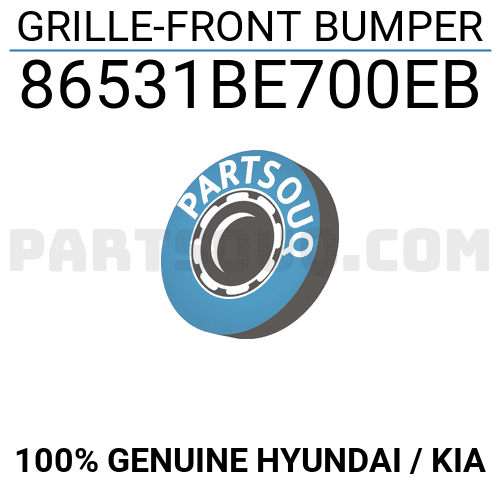 GRILLE-FRONT BUMPER 86531BE700EB | Hyundai / KIA Parts | PartSouq