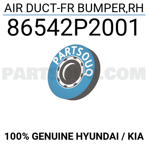 AIR DUCT-FR BUMPER,RH 86542P2001 | Hyundai / KIA Parts | PartSouq