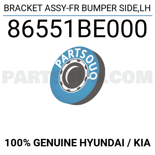 BRACKET ASSY-FR BUMPER SIDE,LH 86551BE000 | Hyundai / KIA Parts | PartSouq
