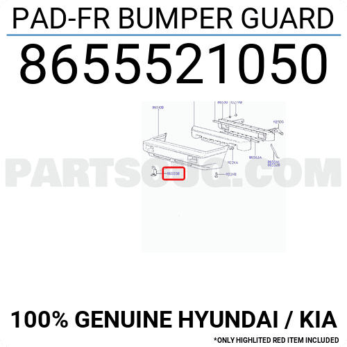 PAD-FR BUMPER GUARD 8655521050 | Hyundai / KIA Parts | PartSouq