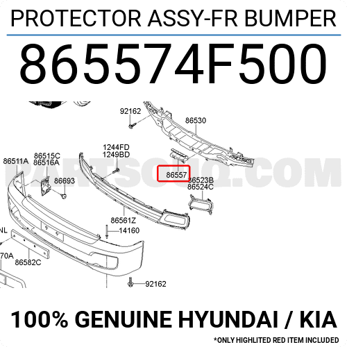PROTECTOR ASSY-FR BUMPER 865574F500 | Hyundai / KIA Parts | PartSouq