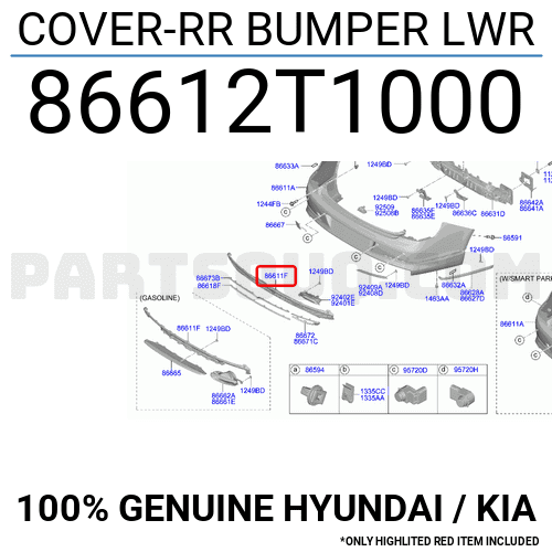 COVER-RR BUMPER LWR 86612T1000 | Hyundai / KIA Parts | PartSouq