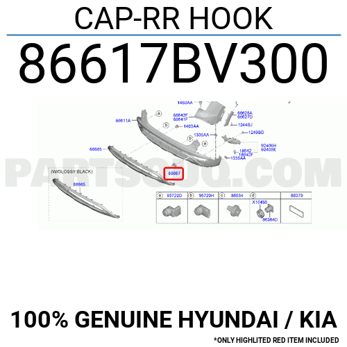 CAP-RR HOOK 86617BV300 | Hyundai / KIA Parts | PartSouq