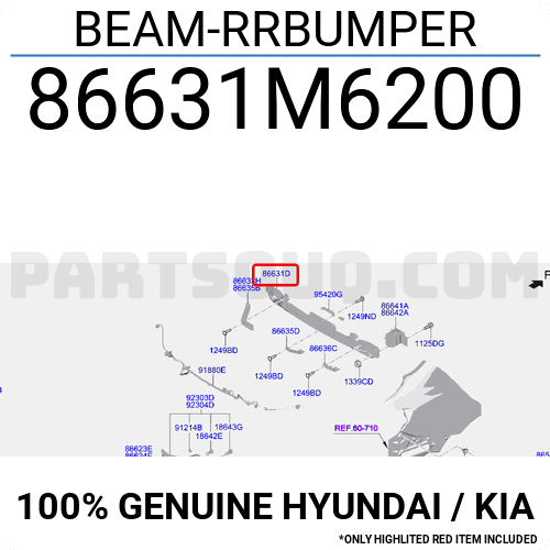 BEAM-RRBUMPER 86631M6200 | Hyundai / KIA Parts | PartSouq