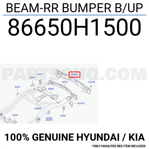 BEAM-RR BUMPER B/UP 86650H1500 | Hyundai / KIA Parts | PartSouq