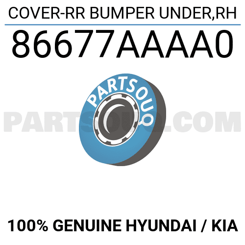 COVER-RR BUMPER UNDER,RH 86677AAAA0 | Hyundai / KIA Parts | PartSouq