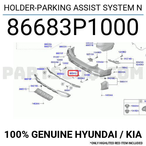 HOLDER-PARKING ASSIST SYSTEM N 86683P1000 | Hyundai / KIA Parts | PartSouq