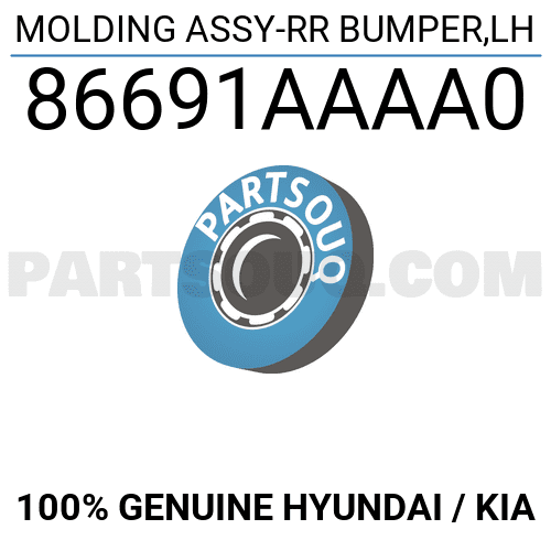 MOLDING ASSY-RR BUMPER,LH 86691AAAA0 | Hyundai / KIA Parts | PartSouq