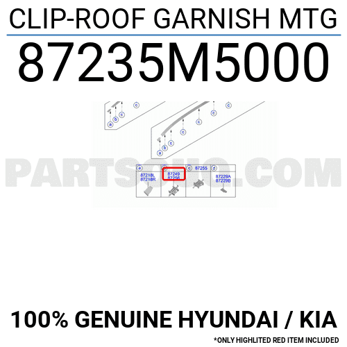 CLIP-ROOF GARNISH MTG 87235M5000 | Hyundai / KIA Parts | PartSouq