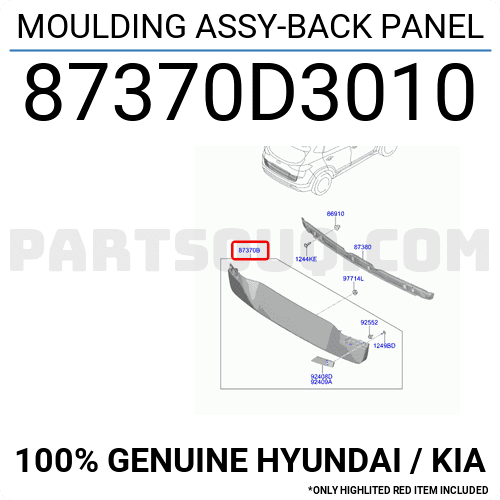 MOULDING ASSY-BACK PANEL 87370D3010 | Hyundai / KIA Parts | PartSouq