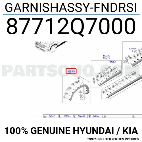 GARNISHASSY-FNDRSI 87712Q7000 | Hyundai / KIA Parts | PartSouq