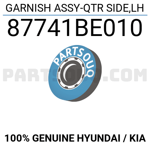 GARNISH ASSY-QTR SIDE,LH 87741BE010 | Hyundai / KIA Parts | PartSouq