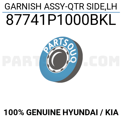 GARNISH ASSY-QTR SIDE,LH 87741P1000BKL | Hyundai / KIA Parts | PartSouq