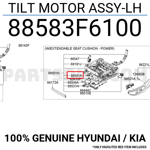 TILT MOTOR ASSY-LH 88583F6100 | Hyundai / KIA Parts | PartSouq