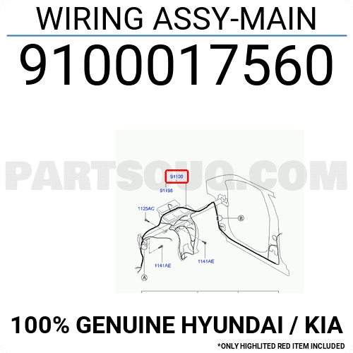 WIRING ASSY-MAIN 9100017560 | Hyundai / KIA Parts | PartSouq