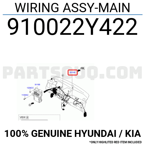 WIRING ASSY-MAIN 910022Y422 | Hyundai / KIA Parts | PartSouq