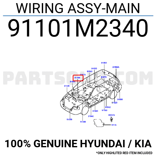 WIRING ASSY-MAIN 91101M2340 | Hyundai / KIA Parts | PartSouq