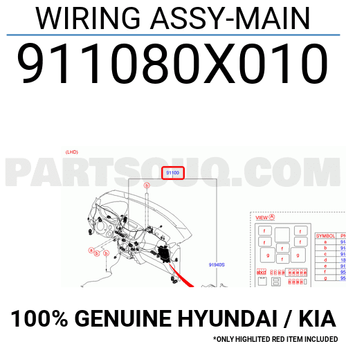WIRING ASSY-MAIN 911080X010 | Hyundai / KIA Parts | PartSouq