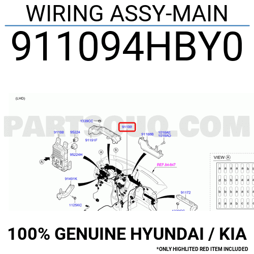 WIRING ASSY-MAIN 911094HBY0 | Hyundai / KIA Parts | PartSouq