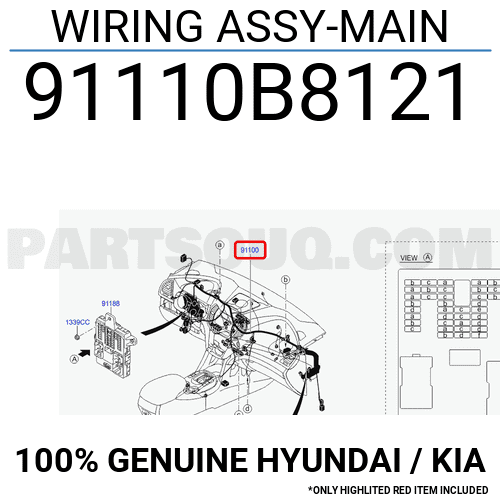 WIRING ASSY-MAIN 91110B8121 | Hyundai / KIA Parts | PartSouq