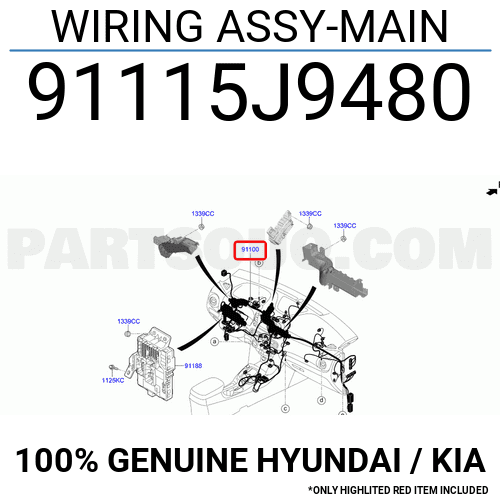 WIRING ASSY-MAIN 91115J9480 | Hyundai / KIA Parts | PartSouq