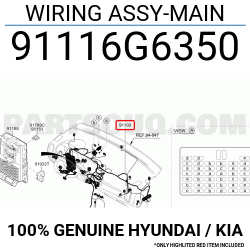 WIRING ASSY-MAIN 91116G6350 | Hyundai / KIA Parts | PartSouq