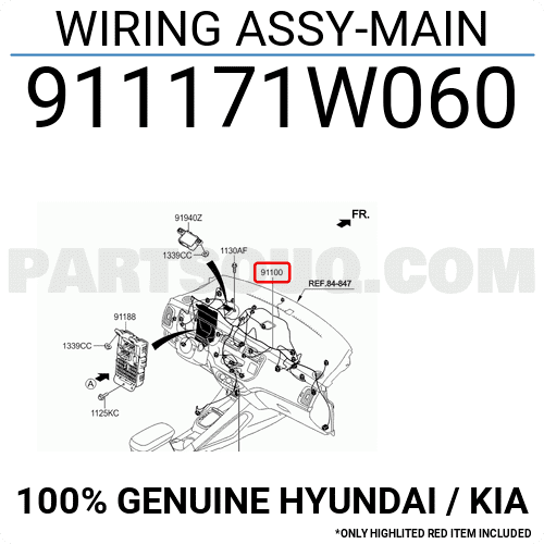 WIRING ASSY-MAIN 911171W060 | Hyundai / KIA Parts | PartSouq