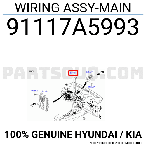 WIRING ASSY-MAIN 91117A5993 | Hyundai / KIA Parts | PartSouq