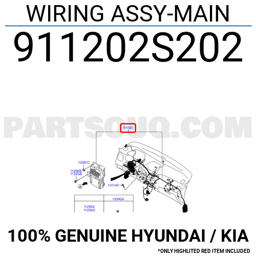 WIRING ASSY-MAIN 911202S202 | Hyundai / KIA Parts | PartSouq