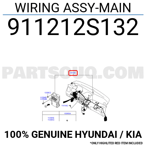 WIRING ASSY-MAIN 911212S132 | Hyundai / KIA Parts | PartSouq