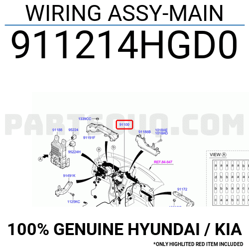 WIRING ASSY-MAIN 911214HGD0 | Hyundai / KIA Parts | PartSouq